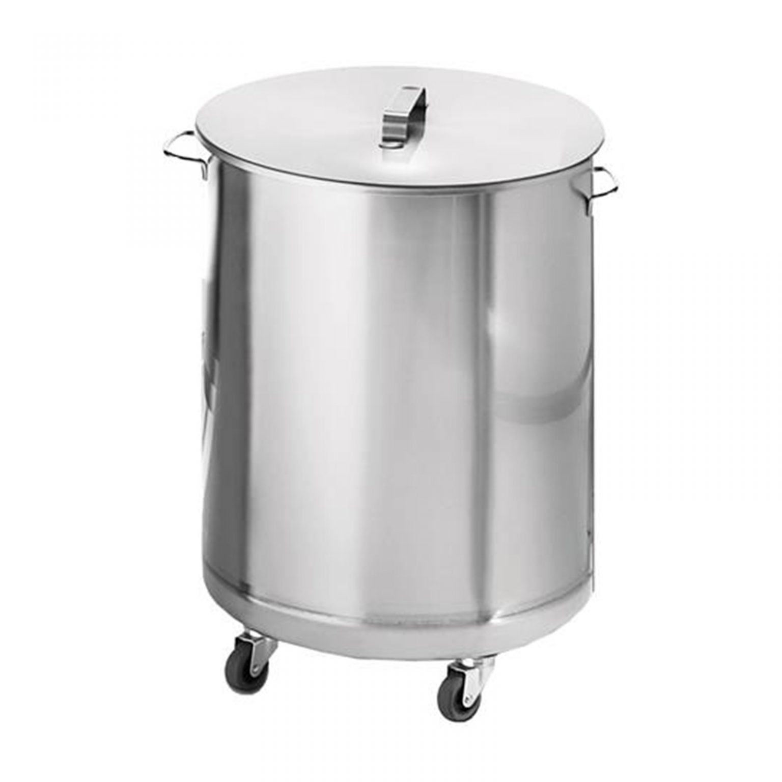 Waste bin 60 lit. on castors in stainless steel - Gastro Inventar