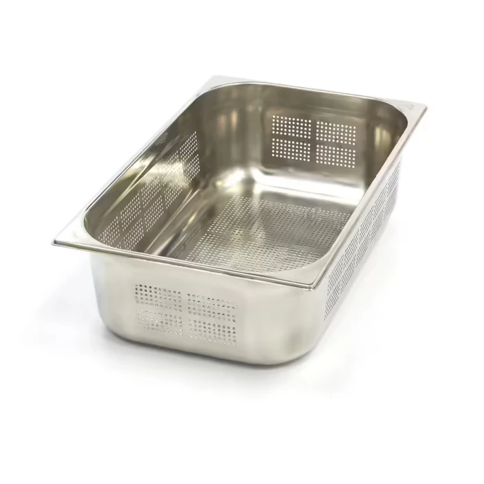 Perforeret beholder i rustfrit stål – 1/1 GN – 150 mm - Gastro Inventar