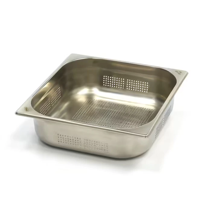 Perforeret beholder i rustfrit stål – 2/3 GN – 100 mm - Gastro Inventar